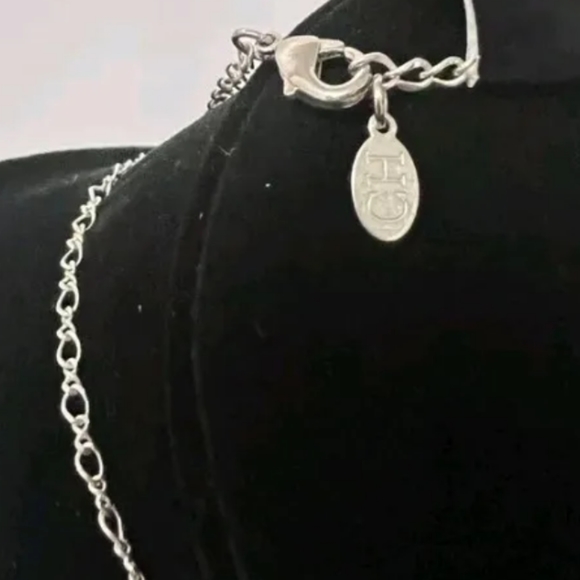 Carolina Herrera | Jewelry | Nwt Carolina Herrera Ch Silver Tone Black ...